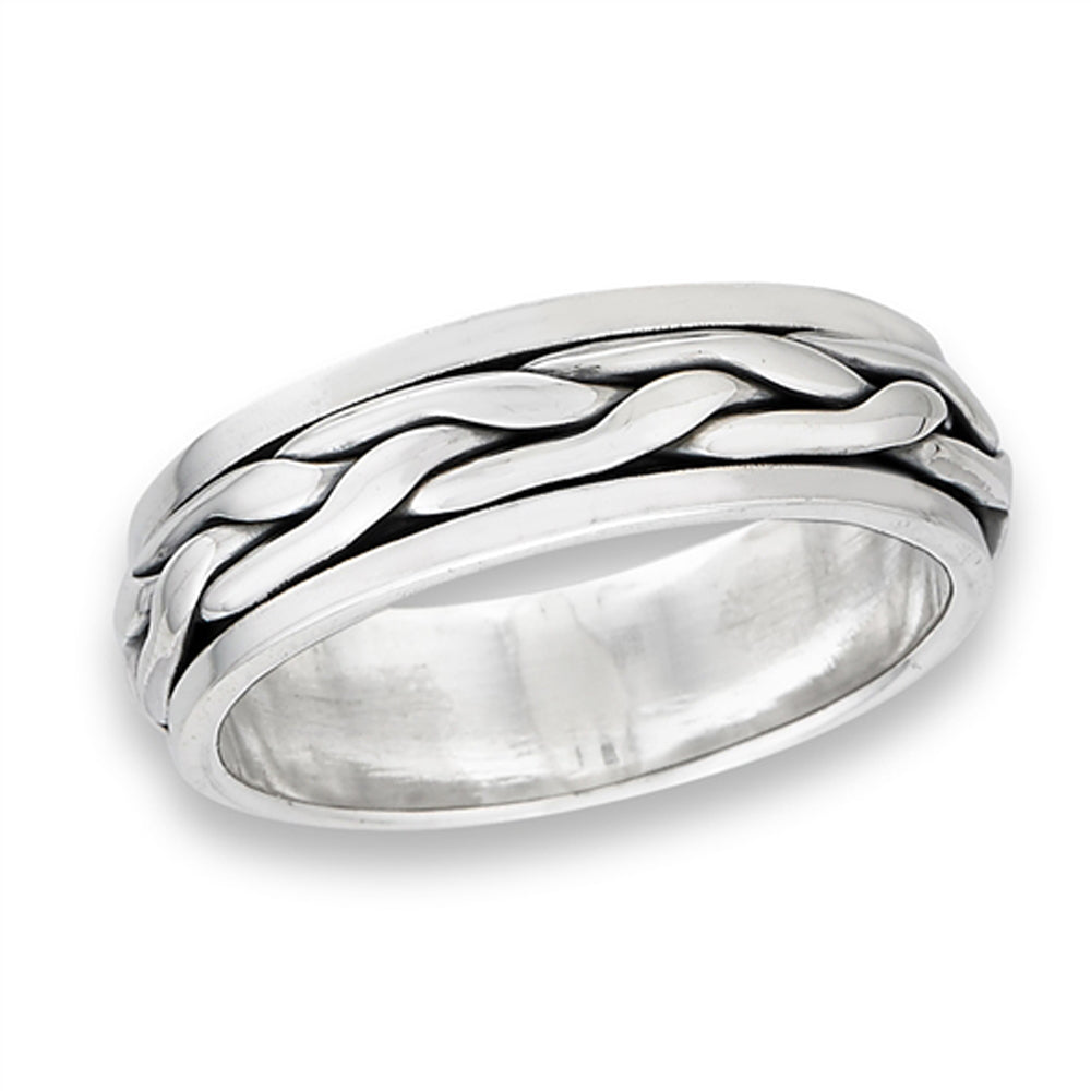 Interwoven Braid Knot Ring New .925 Sterling Silver Wedding Band Sizes ...