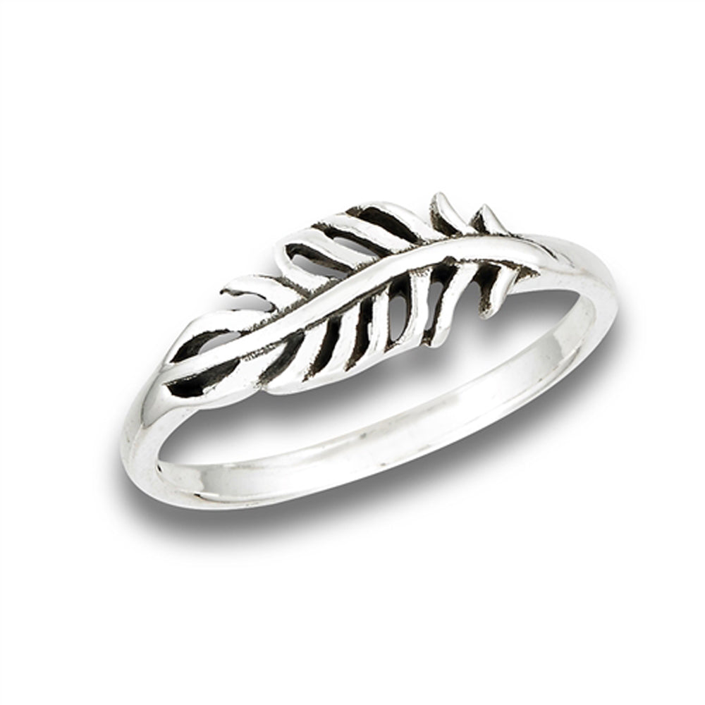 Boho Feather Cutout Freedom Hope Ring New .925 Sterling Silver Band Si ...